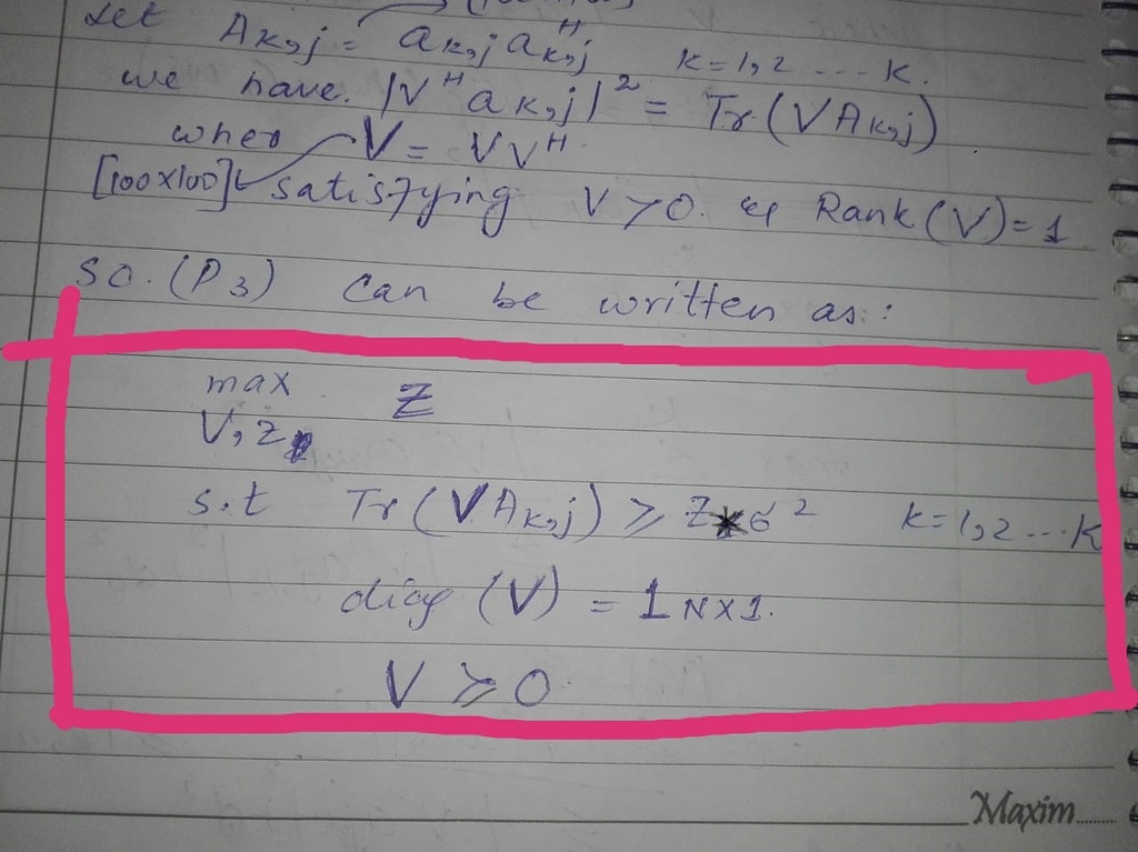 How To Solve Semidefinite Relaxation Sdr Problem Using Cvx Cvx Forum A Community Driven